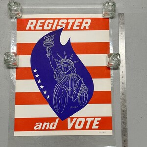 1960s Civil Rights Poster to Register and Vote by Jack Maschhoff ...