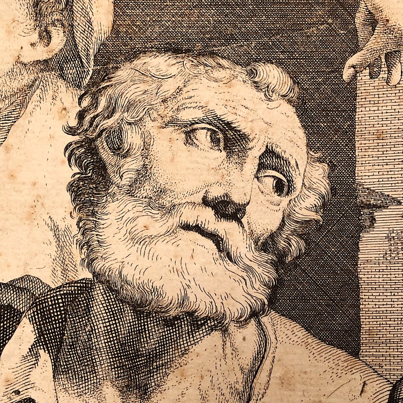 Giovanni Battista Dotti Engraving of the Denial of St. Peter - Etsy