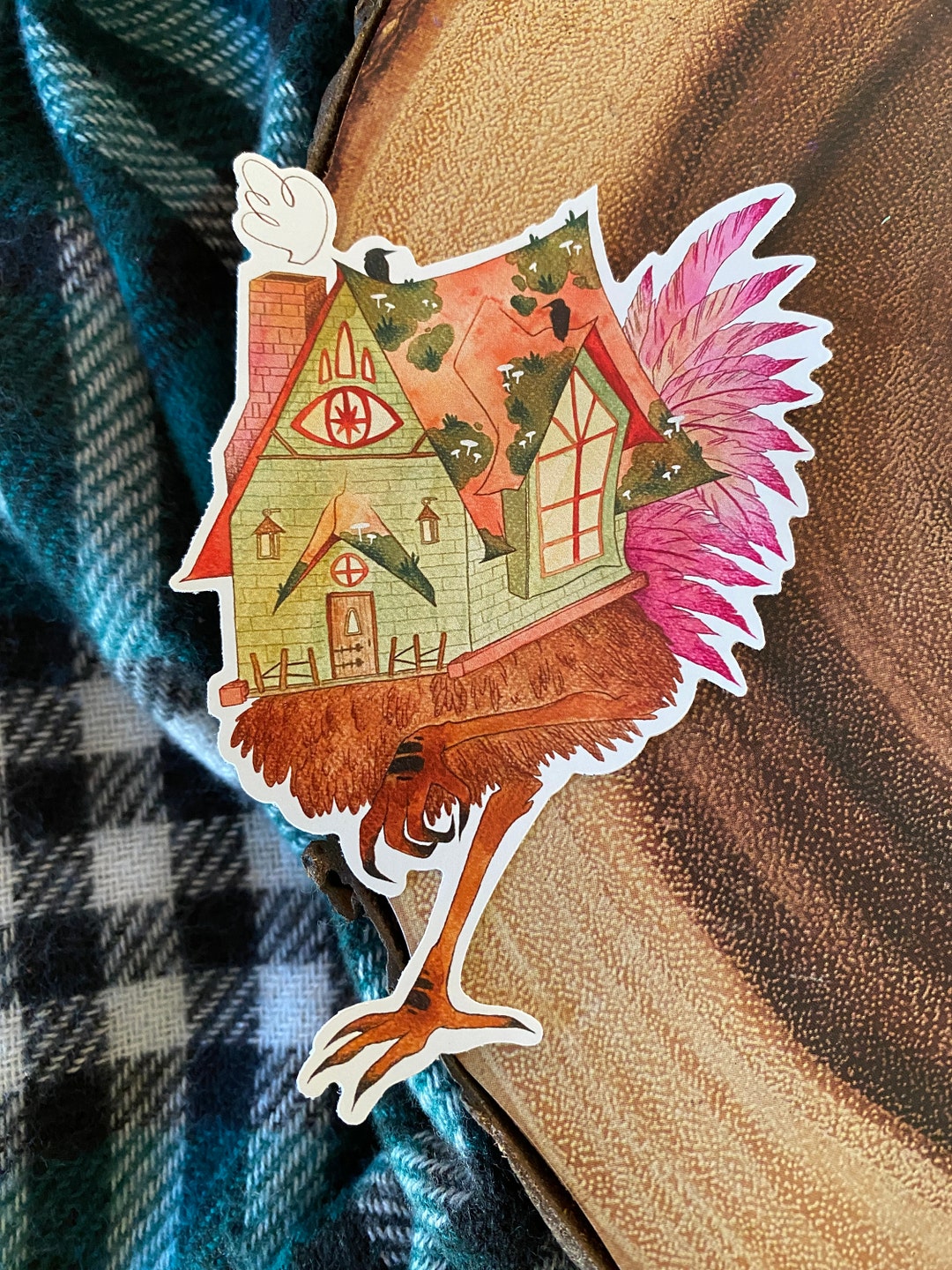 Baba Yaga Hut Matte Stickers - Etsy