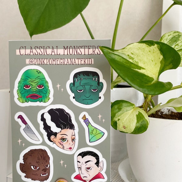 Classic Monster Stickers - Etsy