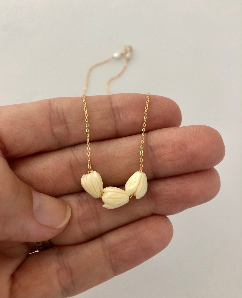 Floating Pikake Necklace Single or Triple Floating Pikake - Etsy
