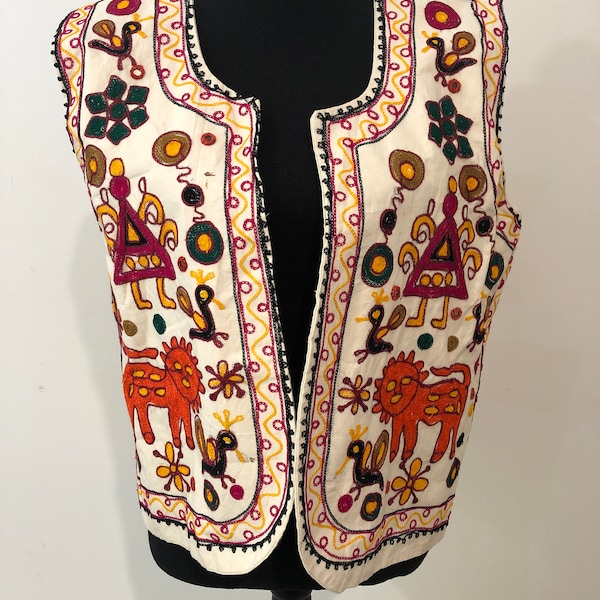 Embroidered Vest - Etsy