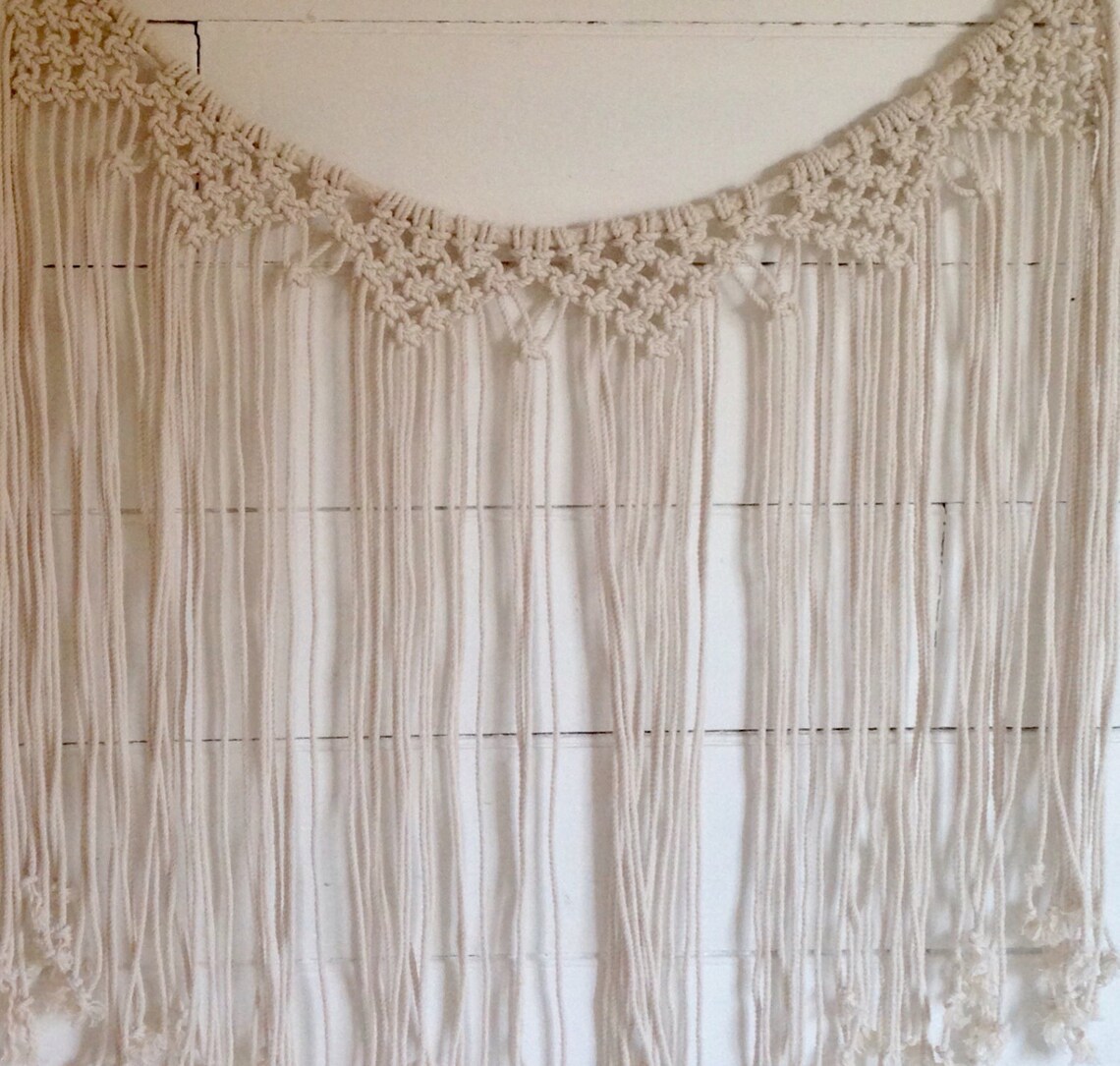 Long Macrame Wall Hanging Curtain/ Wall Decor / Window Decor / - Etsy ...