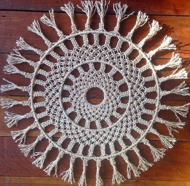 Round Macrame Wall Hanging / Wall Decor / Rope / Fringing /jute - Etsy