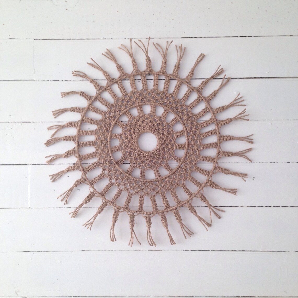 Round Macrame Wall Hanging / Wall Decor / Rope / Fringing /jute - Etsy