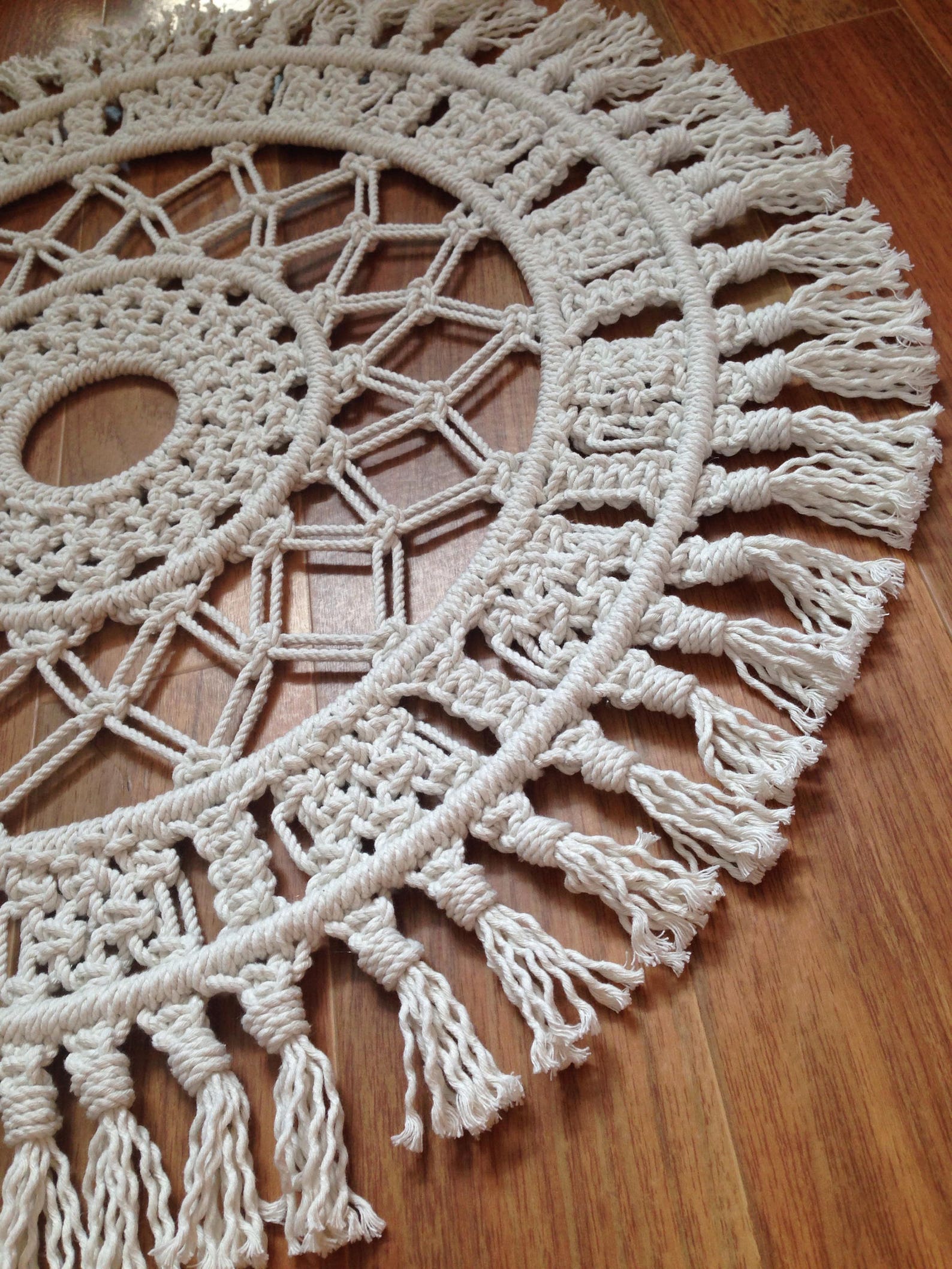 Round Macrame Wall Hanging / Wall Decor / Rope / Fringing - Etsy Australia