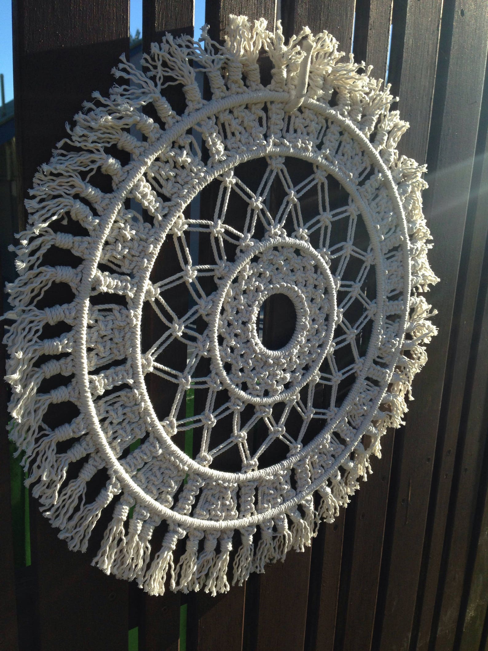 Round Macrame Wall Hanging / Wall Decor / Rope / Fringing - Etsy Australia