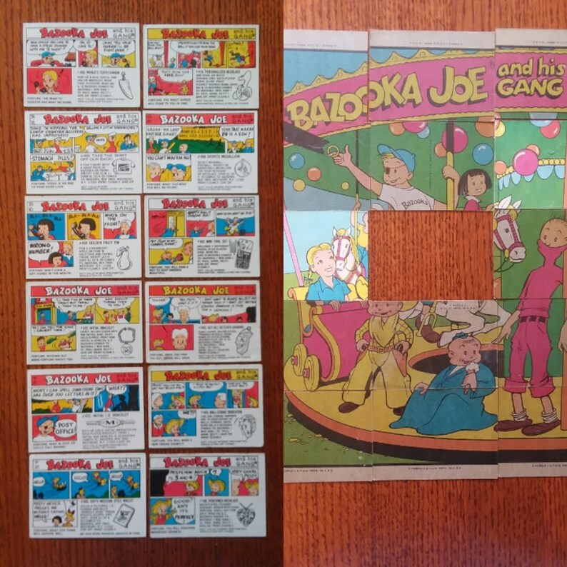 Puzzle 1 Bazooka Joe and His Gang Set of 14 Bubble Gum Cards 1970s ...