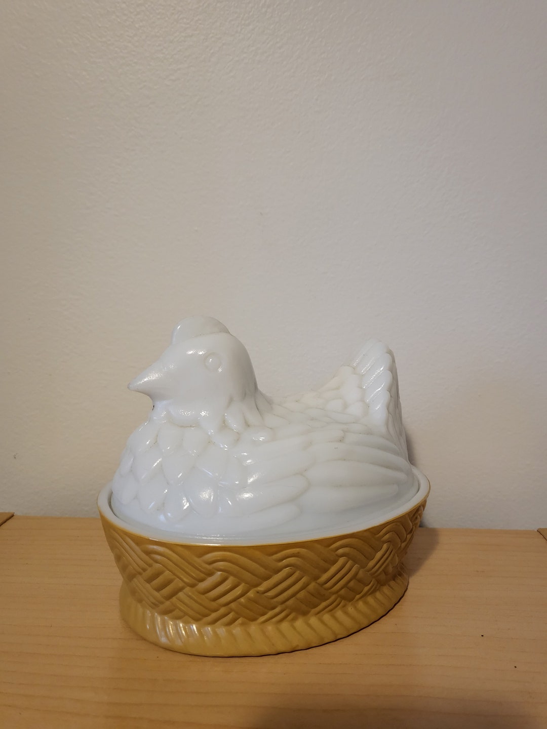 Avon Vintage Hen on a Nest - Glass Lidded Chicken Dish - Etsy
