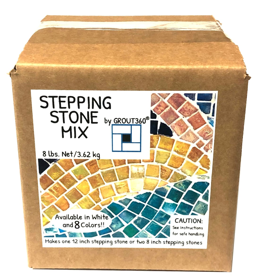 Grout 360™ Premium White Stepping Stone Mix - 8 Pound Box White ...