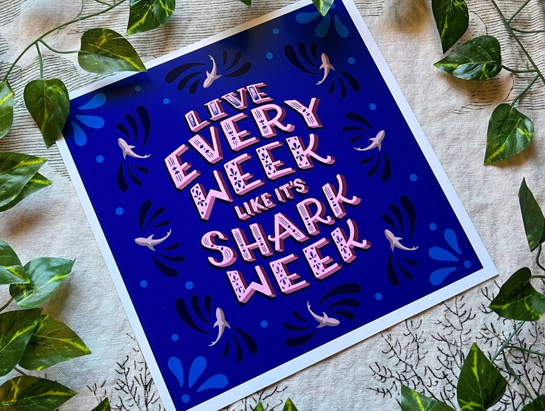 Shark Week Art Print - Etsy