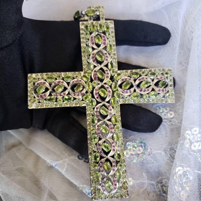 Jeweled Cross - Etsy