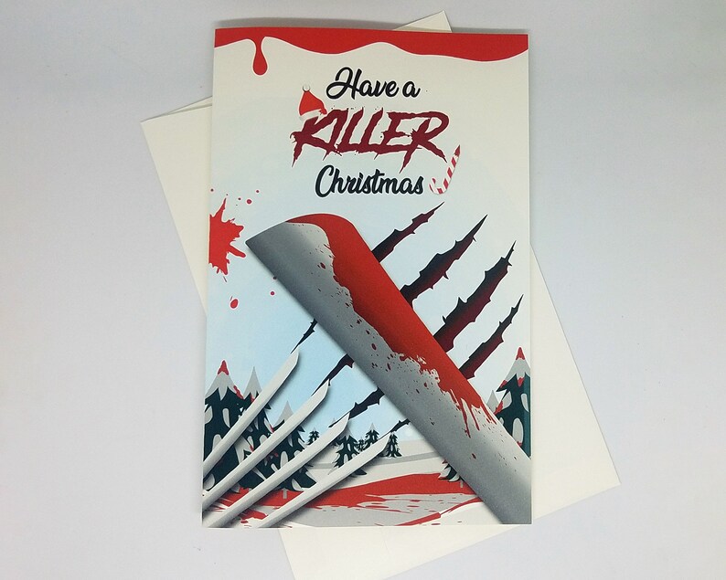 Have a Killer Christmas Greeting Card Horror Card Christmas - Etsy