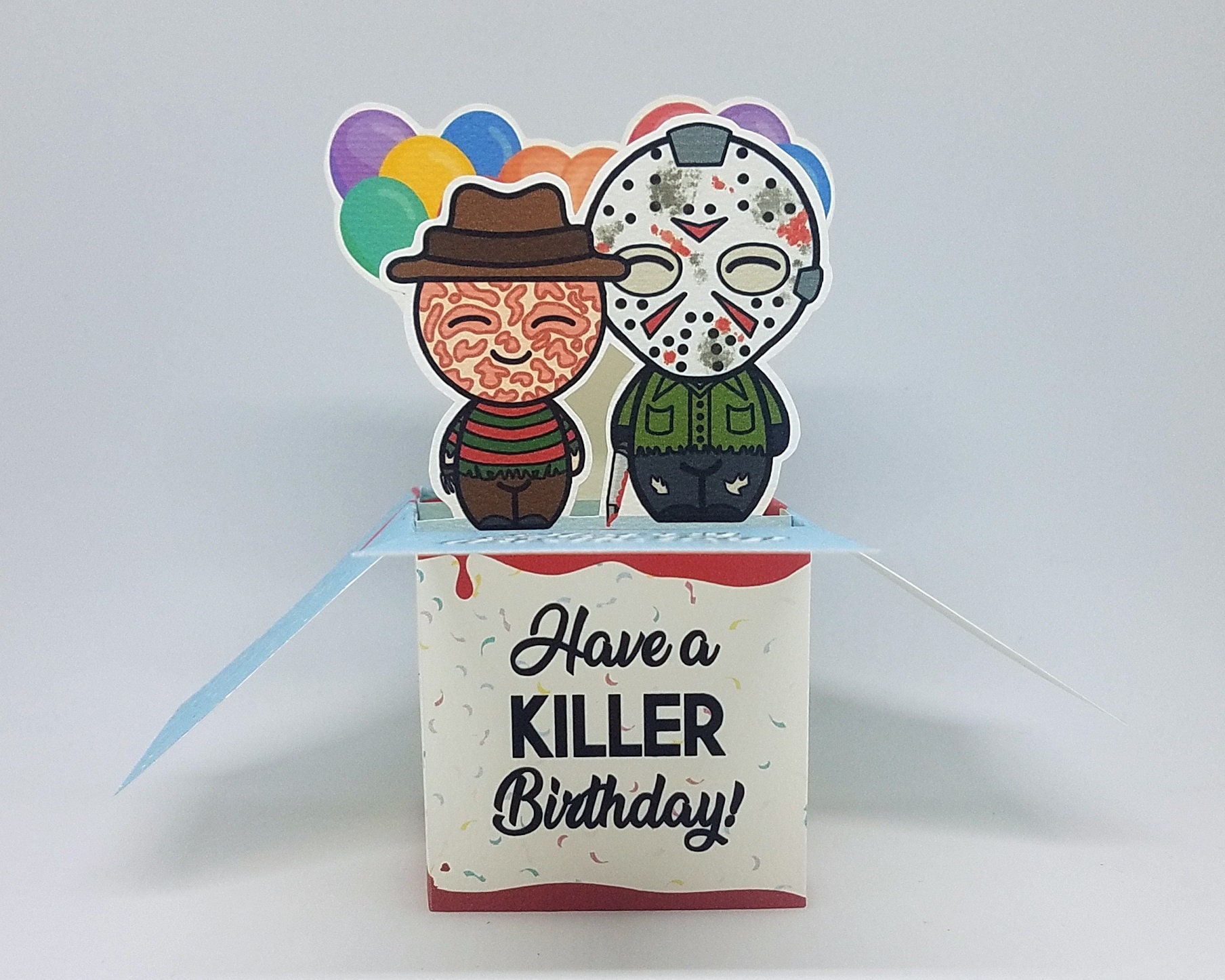 Have a Killer Birthday Pop-Up Card Horror Birthday Card | Etsy