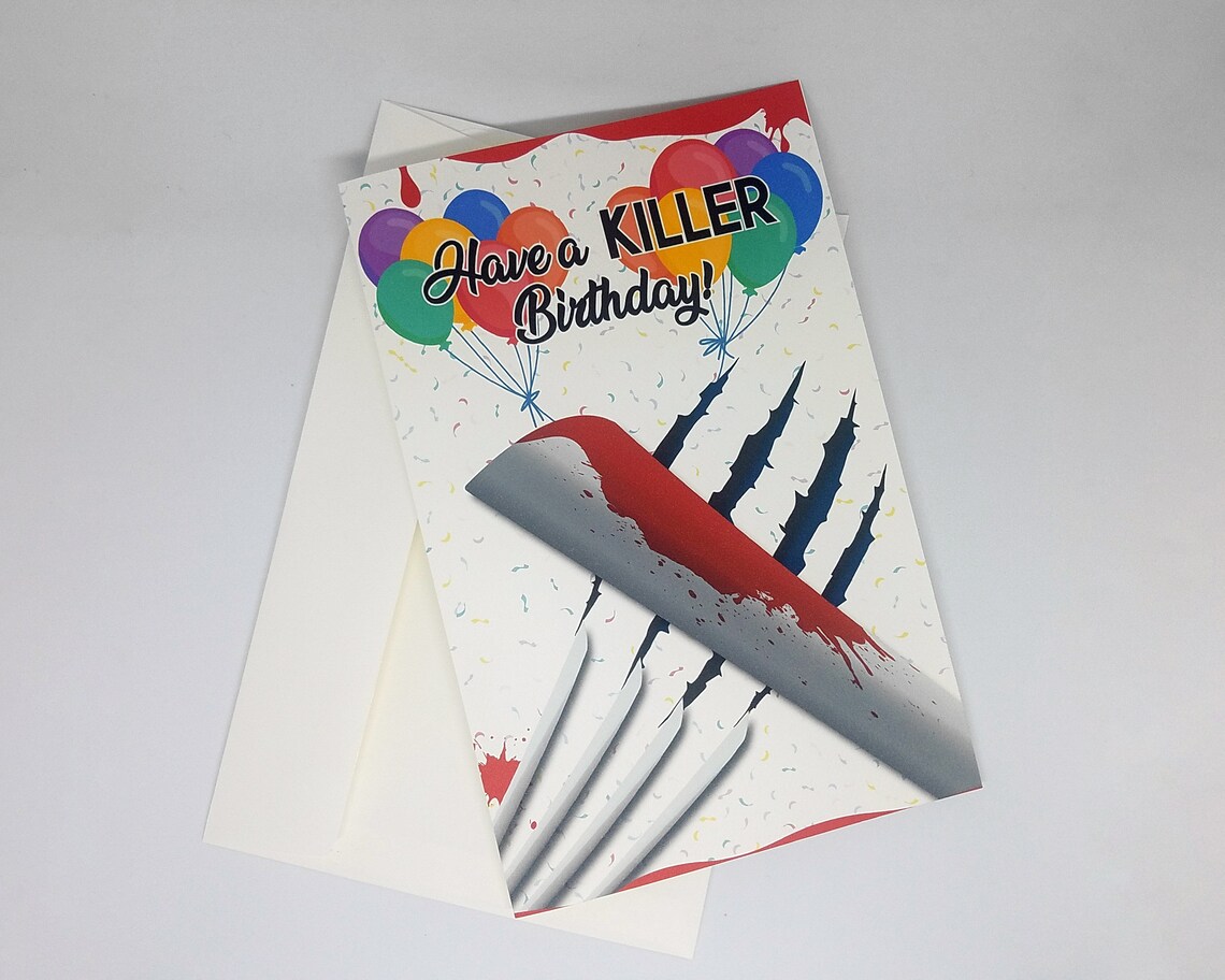 Horror Birthday Card Have a Killer Birthday Greeting Card - Etsy