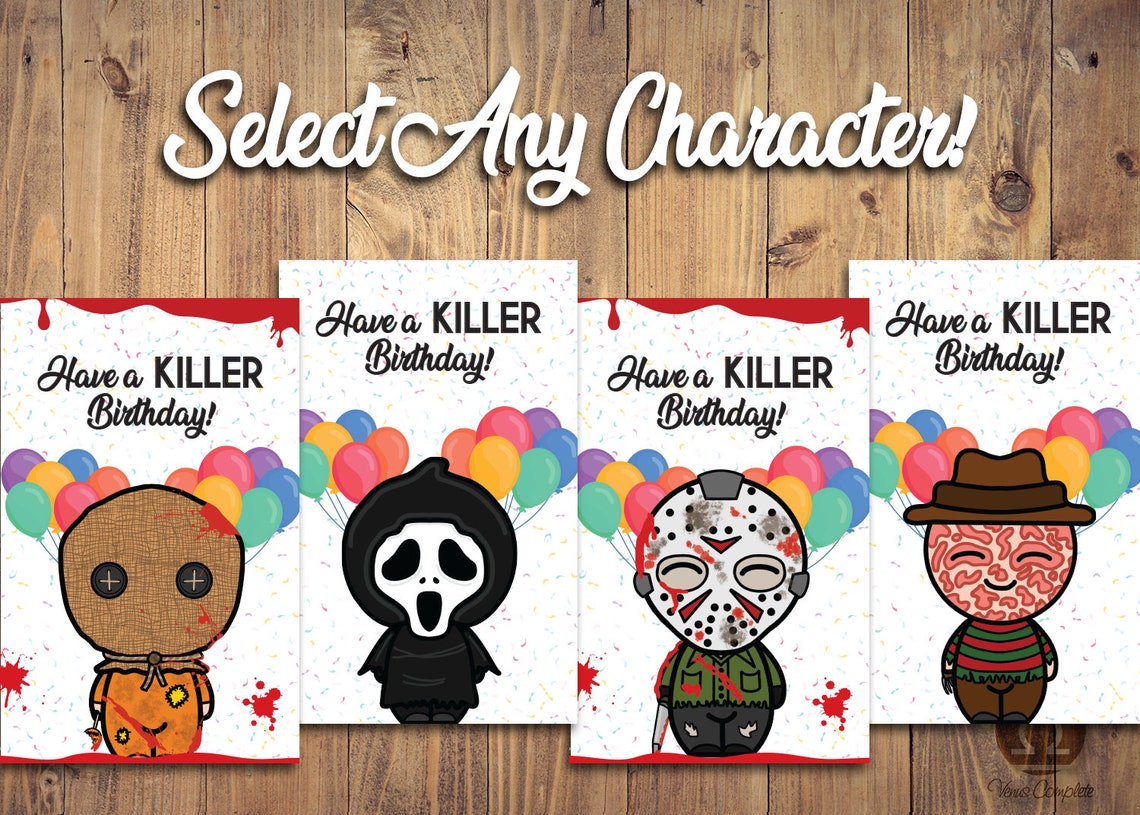 Horror Birthday Card Have a Killer Birthday Greeting Card | Etsy