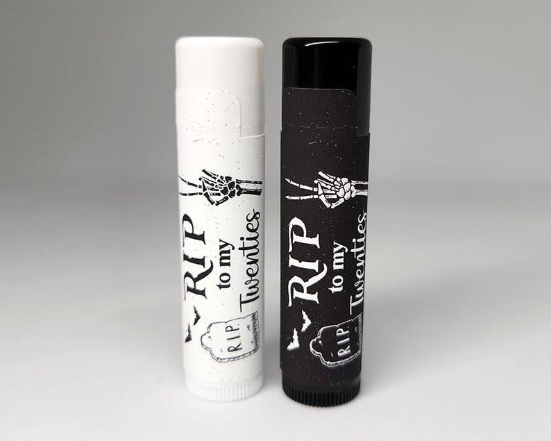 RIP 20s Birthday Lip Balm | Funny Milestone Party Favor, 30th 40th 50th ...