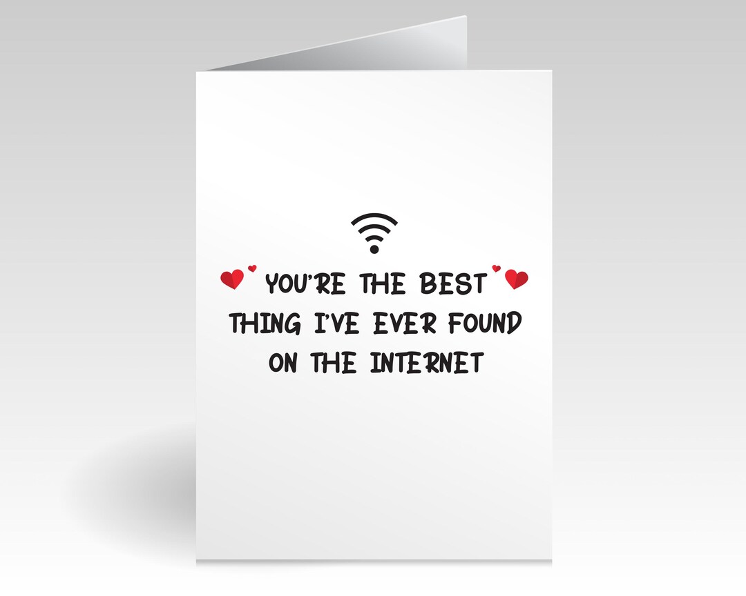 Funny Valentine's Day Card: Online Dating, Sarcastic Humor - Etsy