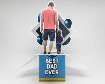 Father's Day Pet Pop-up Card Dog Card, Photo Card, Greeting Card ...