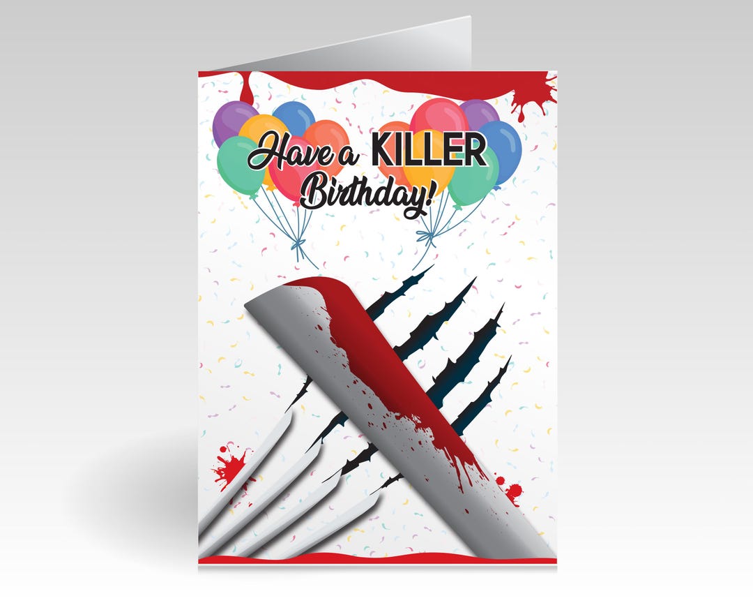 Horror Birthday Card | Have a Killer Birthday Greeting Card | Scary ...