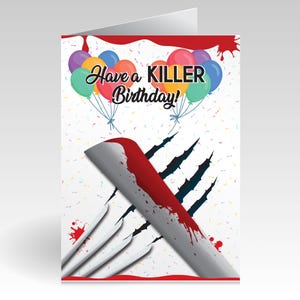Horror Birthday Card | Have a Killer Birthday Greeting Card | Scary ...