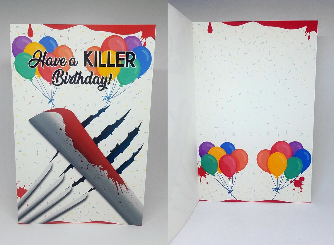 Horror Birthday Card Have a Killer Birthday Greeting Card - Etsy
