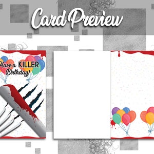 Horror Birthday Card | Have a Killer Birthday Greeting Card | Scary ...