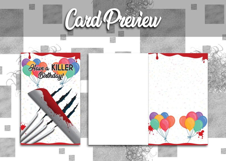 Horror Birthday Card Have a Killer Birthday Greeting Card - Etsy
