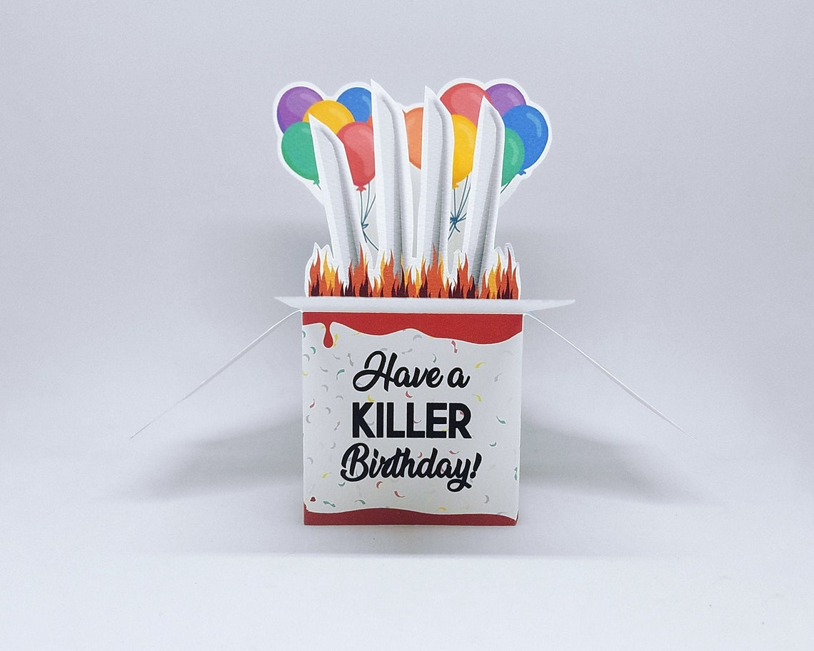 Have a Killer Birthday Pop-up Card Horror Birthday Card - Etsy