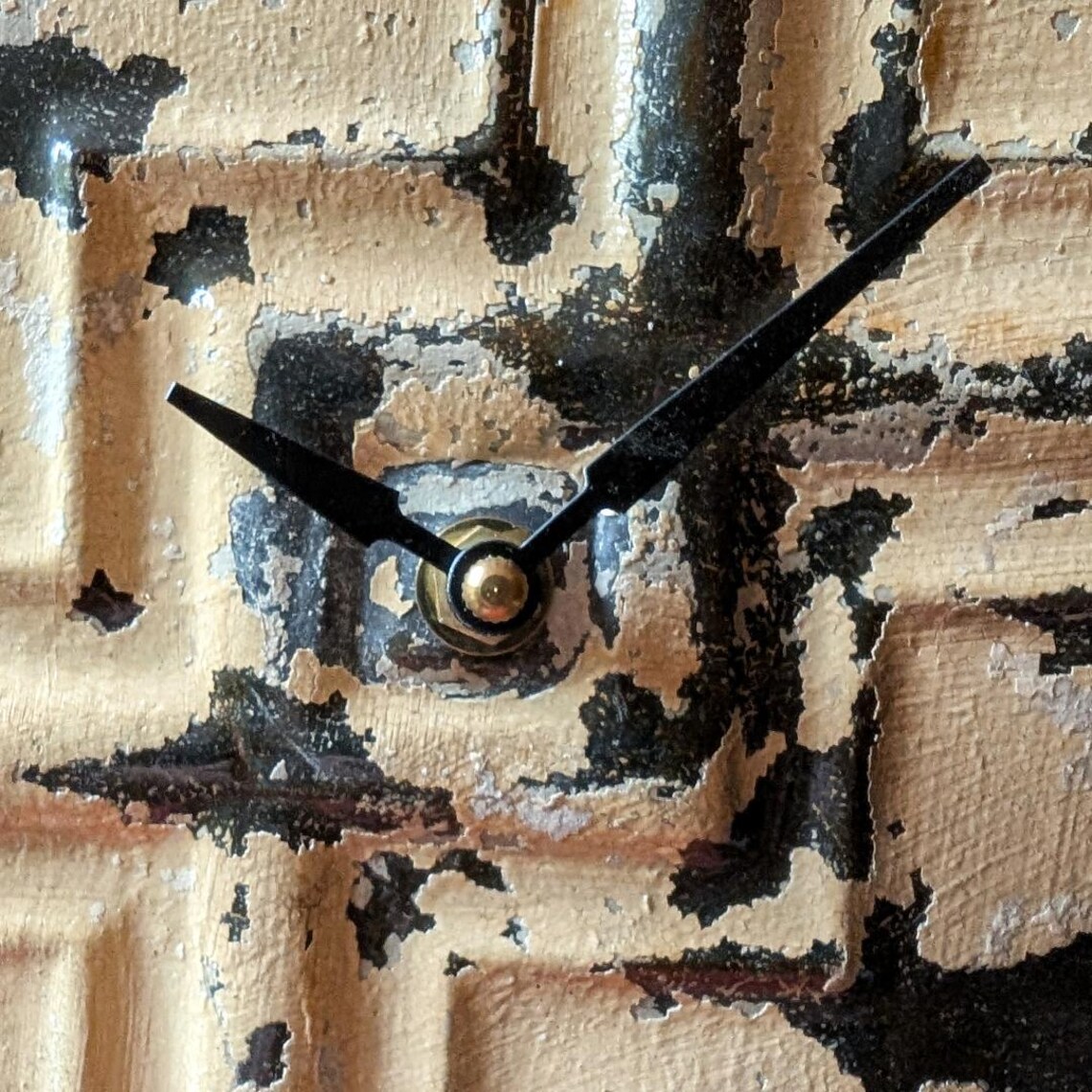 Salvaged Repurposed Ceiling Tin Clock With Over 100 Years of Patina. - Etsy