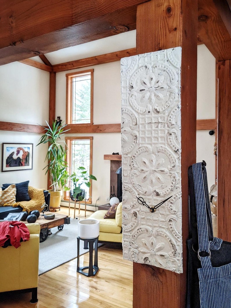 Vintage Unique Upcycle Wall Décor Ceiling Tin Clock With off - Etsy