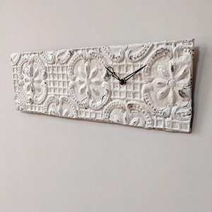 Vintage, Unique Upcycle Wall Décor Ceiling Tin Clock With off Center ...