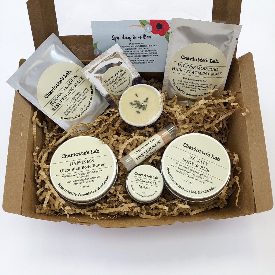 Spa Day in a Box: Natural Vegan Skincare Pamper Set Gift - Etsy