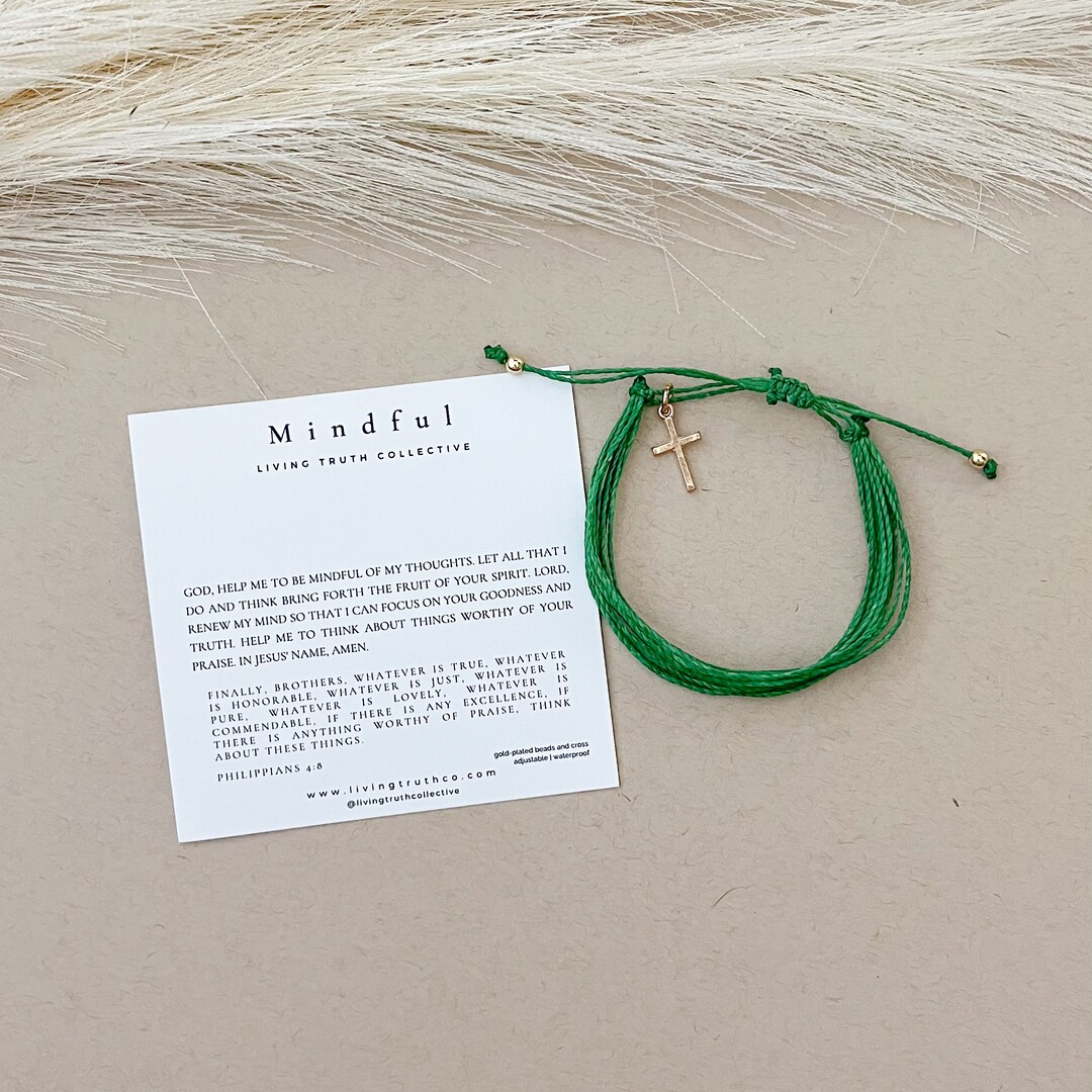 MINDFUL Bracelet, Prayer Bracelet, Faith Bracelet, Christian Jewelry ...