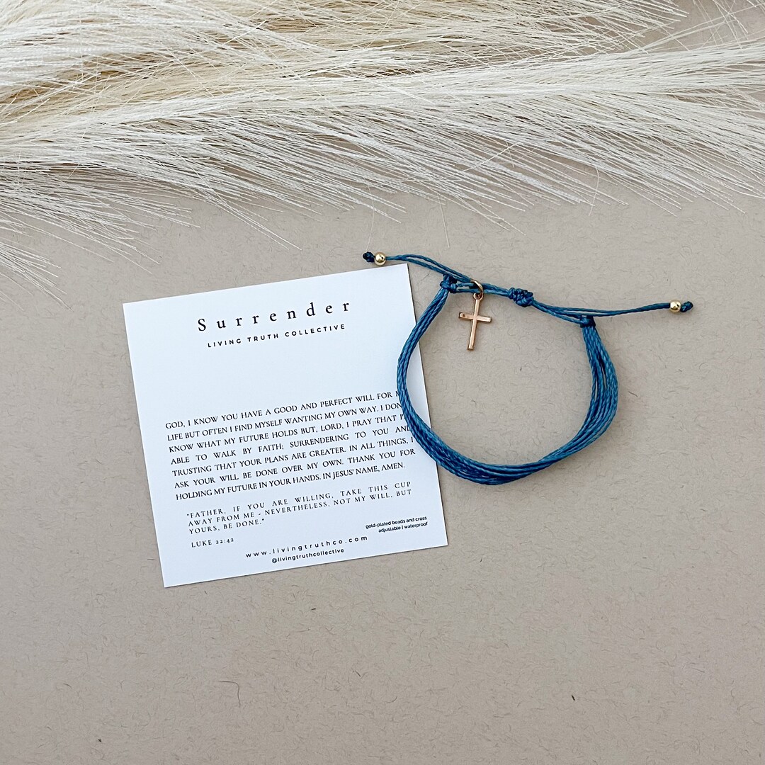 SURRENDER Bracelet, Prayer Bracelet, Faith Bracelet, Christian Jewelry ...
