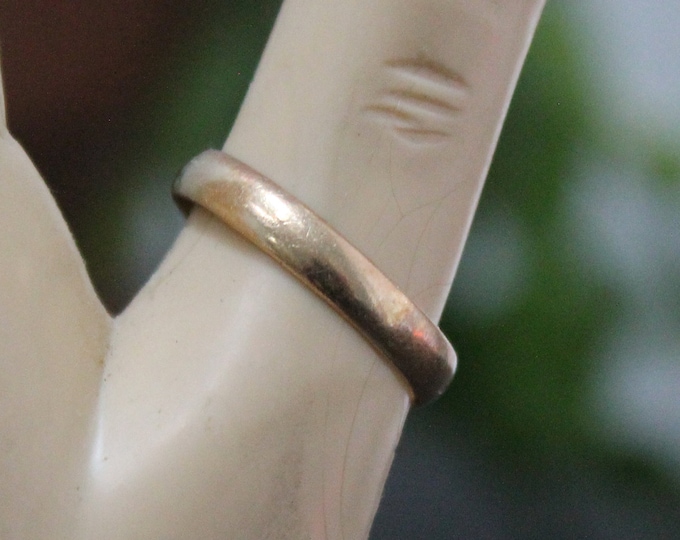 Vintage 10K RMI Romel Gold Wedding Band Ring Size 9.75 Simple Classic ...