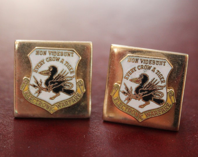 US Air Force Electronic Warfare Old Crows Cuff Links USAF SAC Every ...