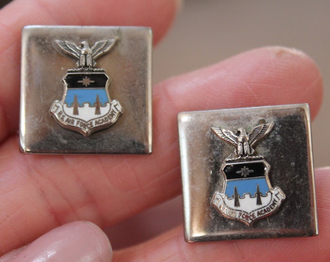 US Air Force Academy Cuff Links Vintage Military Cufflinks Silver Tone ...
