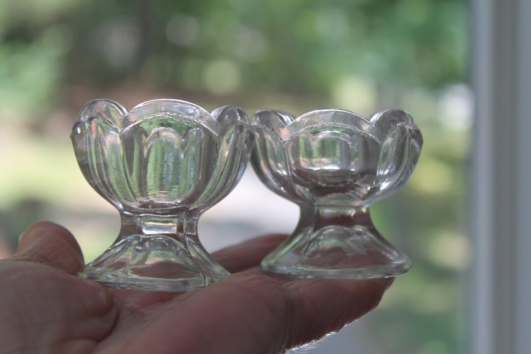 Cambridge Colonial Salt Cellars Scalloped Edge Six Panel Bowl on ...