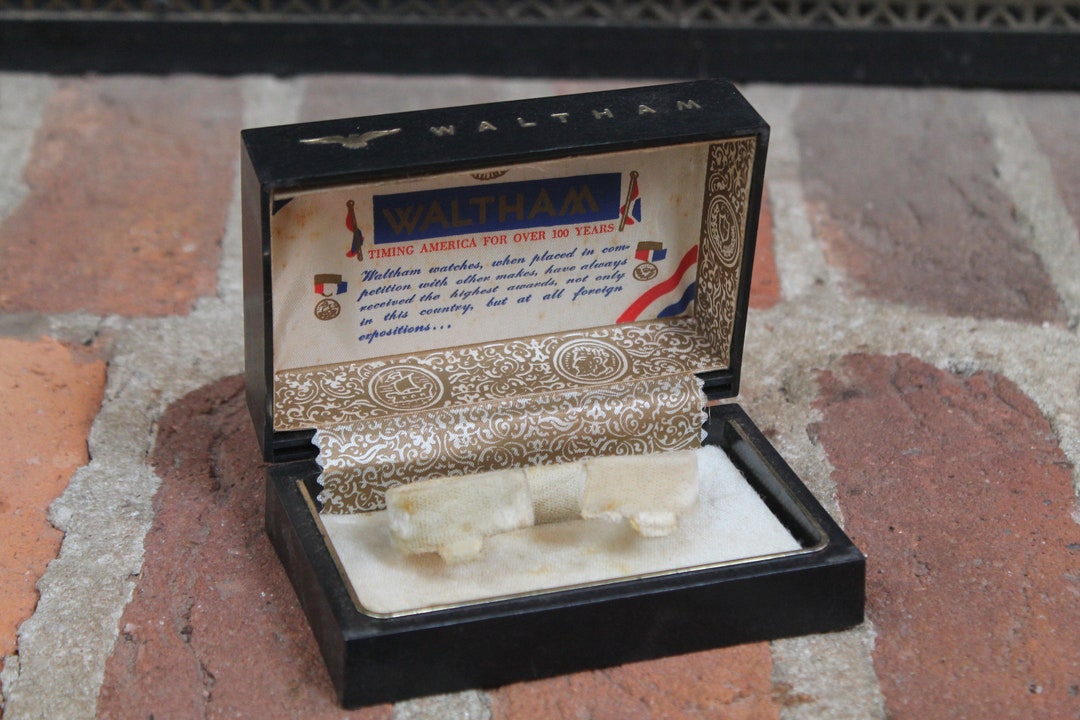 Vintage Waltham Watch Box Centennial Year Circa 1950s Presentation Case ...
