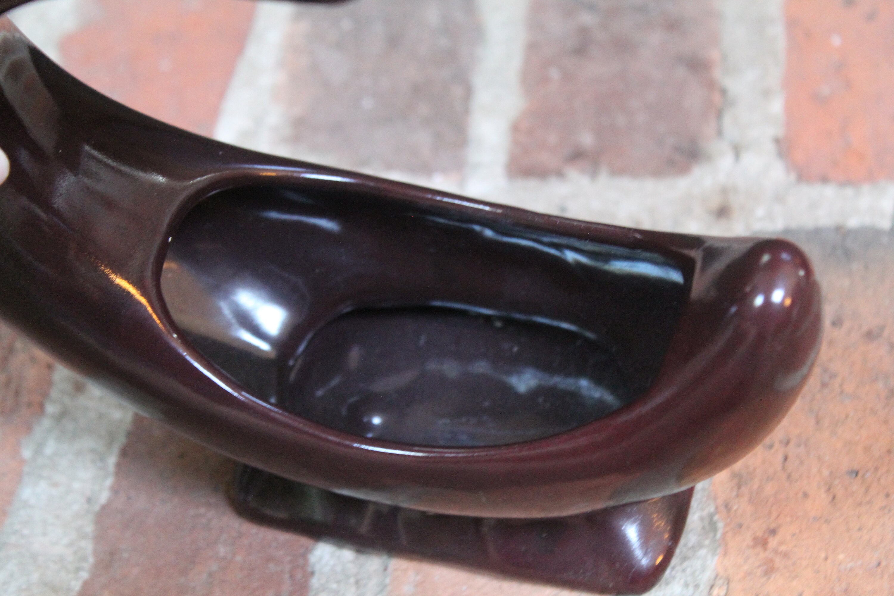 Rare Miltonvale Pottery Crescent Moon Vase Planter Signed # 601 Deep ...