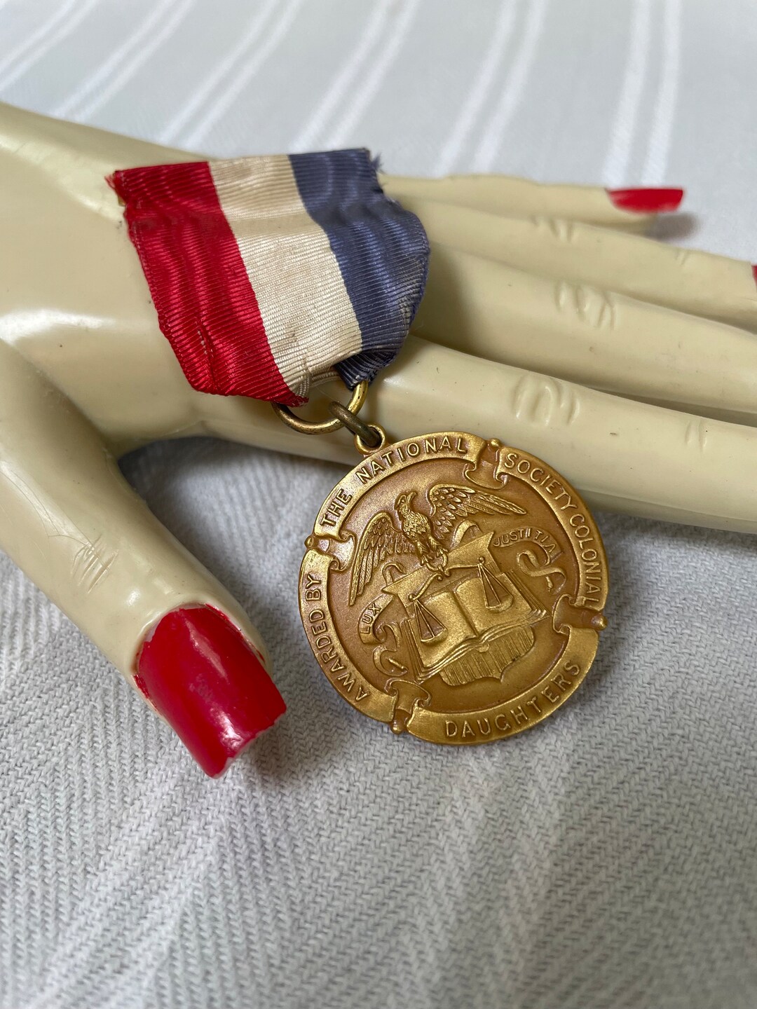 National Society Colonial Daughters Patriotic Essay Medal Circa 1917 ...