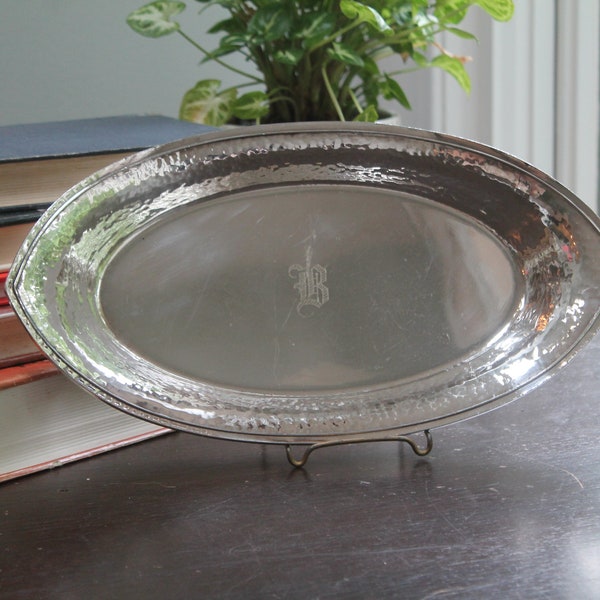 Antique Silver Serving Bowl - Etsy