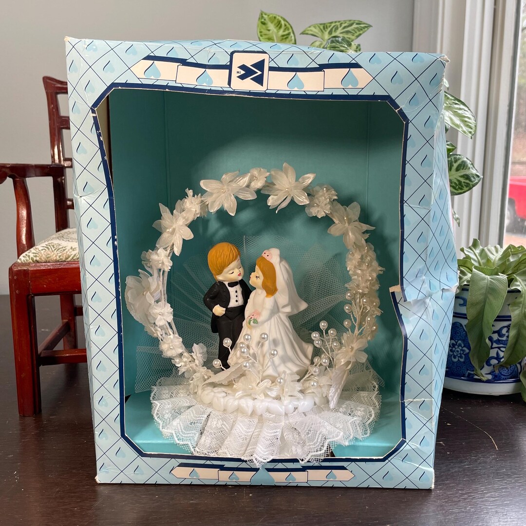 Bakery Crafts Wedding Cake Topper IN ORIG BOX Bisque Figurines White ...