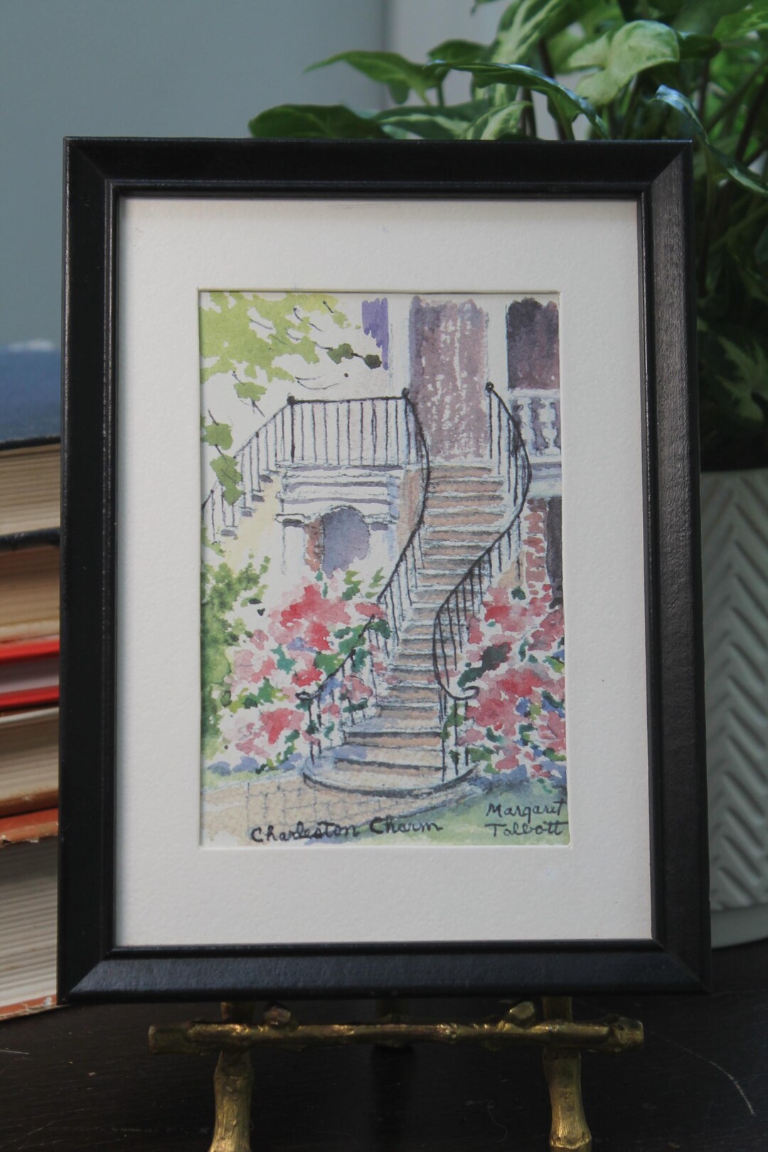 Framed Watercolor charleston Charm by Margaret Talbott Artist Mt ...