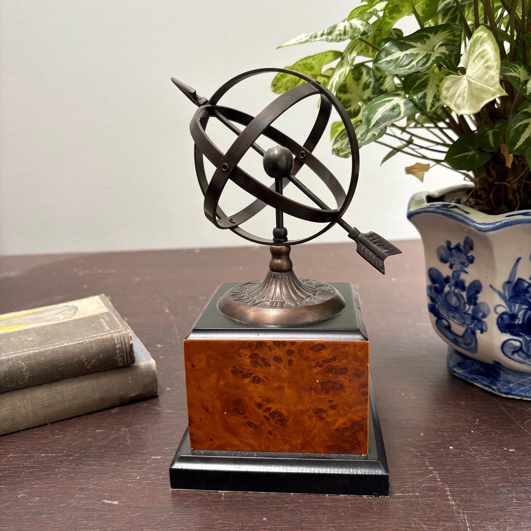 Armillary Sphere Andrea by Sadek Vintage Sculpture or Paperweight ...