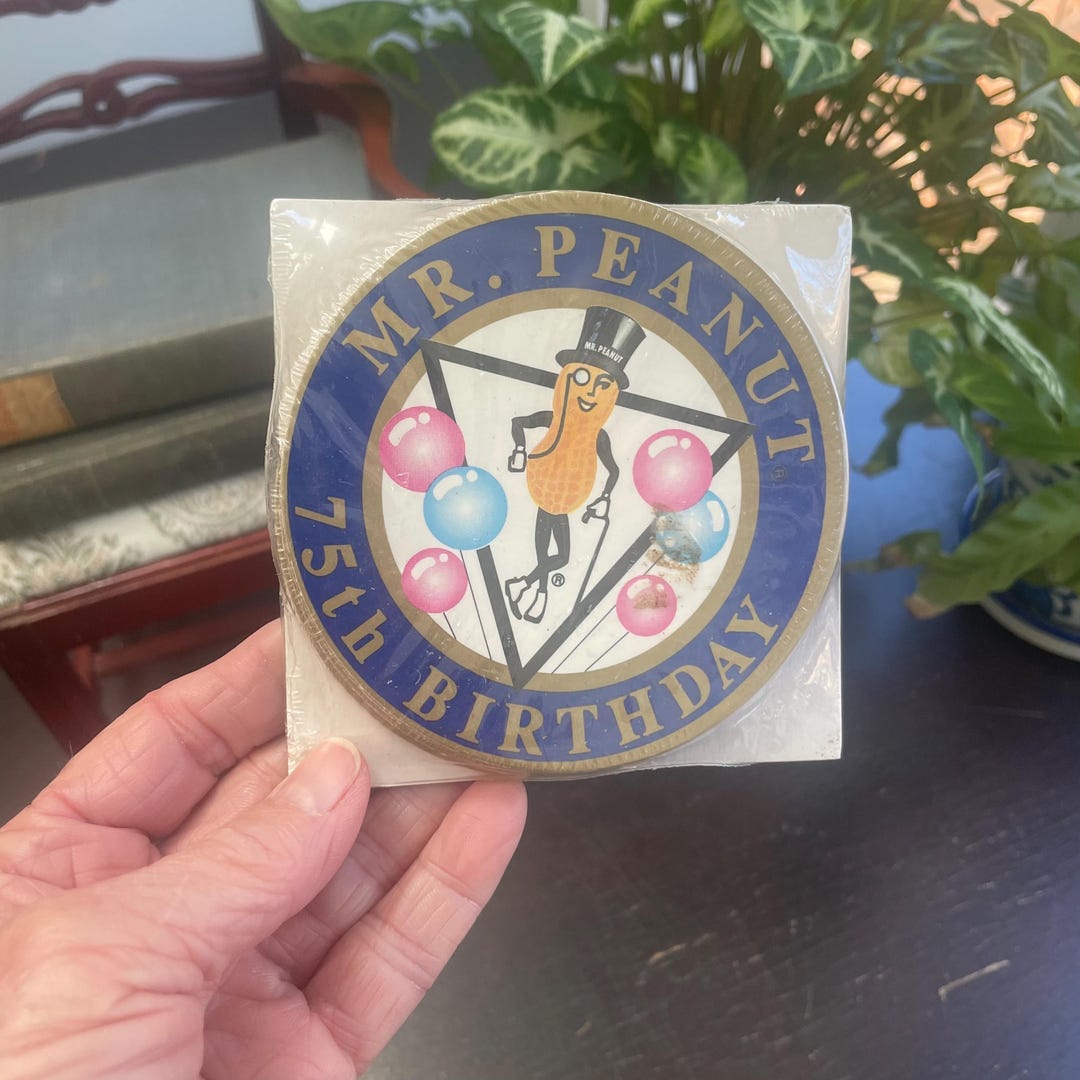 Sealed "mr Peanuts 75th Birthday" Coasters Set of Four Cork Backed ...