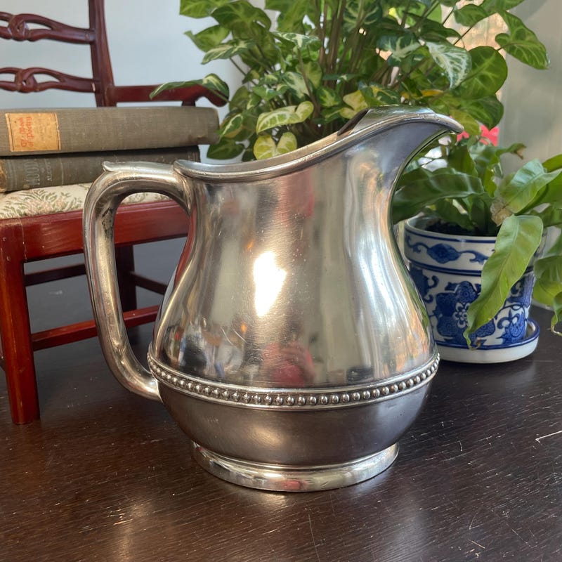 Silver Plate Pitcher - Etsy