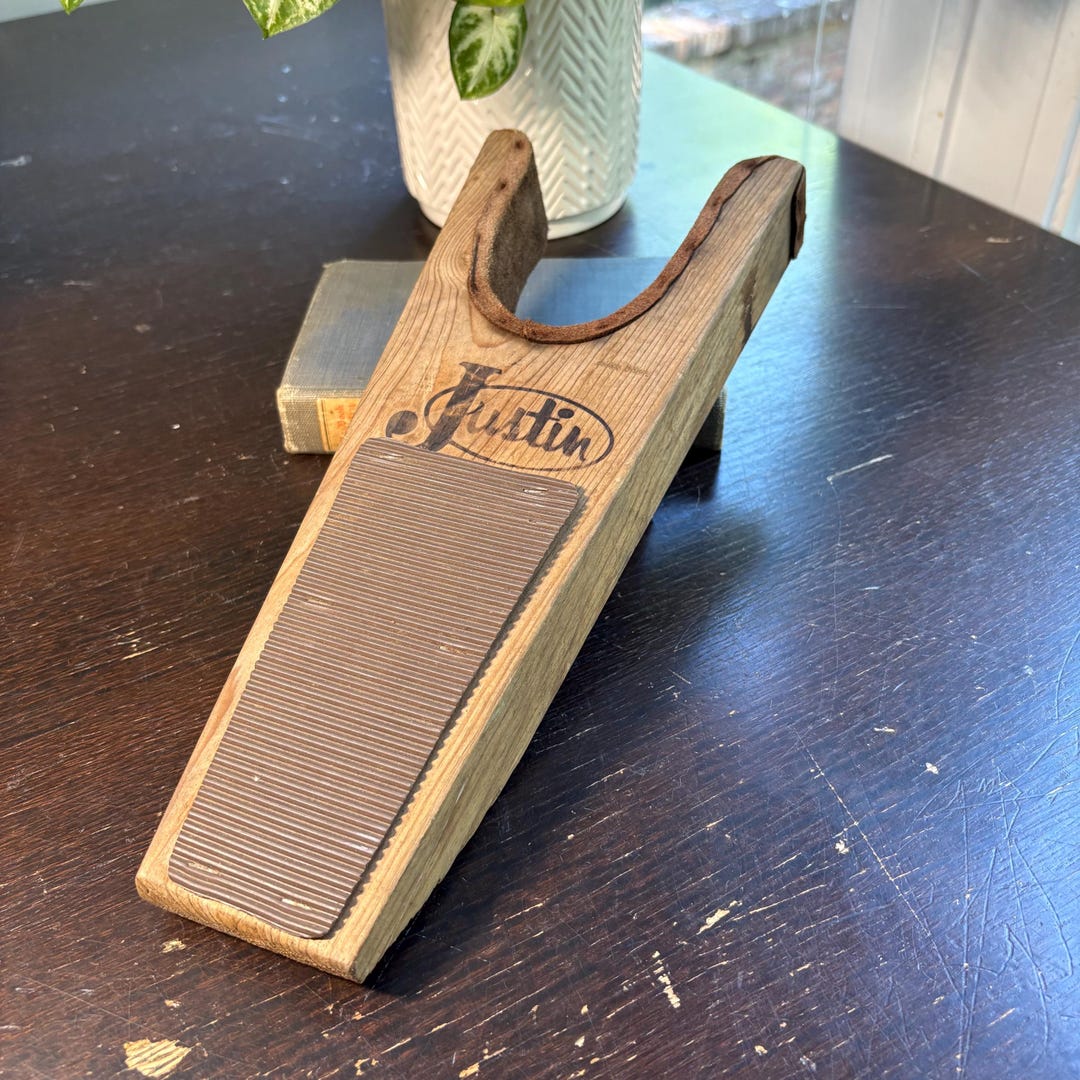 Justin Boot Jack Puller Vintage Cowboy Western Boot Remover Shoe Horn ...