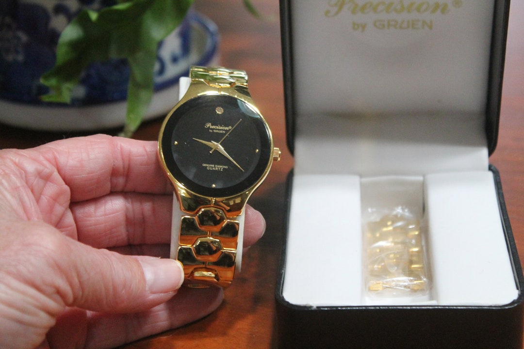 Precision by Gruen Wristwatch SR626SW Quartz Japan Movement, Gold Tone ...